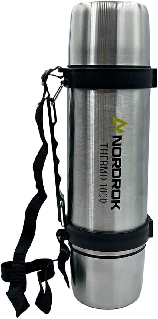 Nordrok 75060 Twin Cup Flask 1000 (Cup 2 X 200ml), Sliver : Amazon.co ...