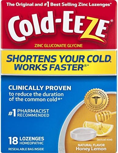 Amazon.com: Cold-EEZE Cold Remedy Lozenges Honey Lemon, 18 Count ...