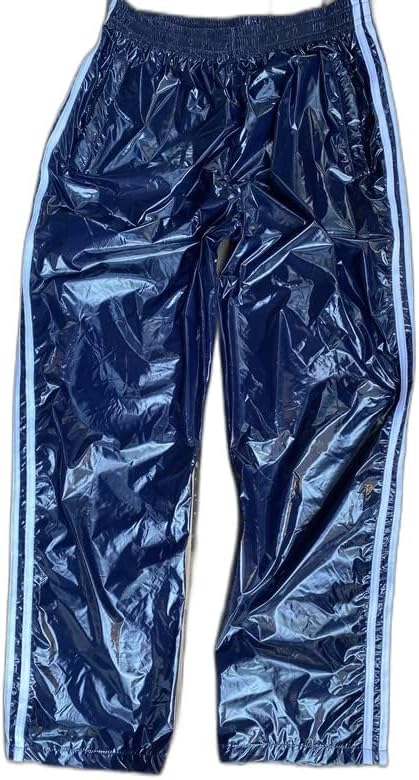 Menbox Shiny Nylon Wetlook Jogging Bottoms Cal Surf Shiny Blue ...