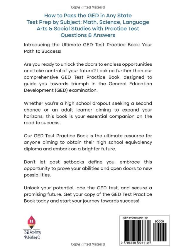 Snapklik.com : GED Test Prep & Study Guide 2023-2024: Prep By Subject ...