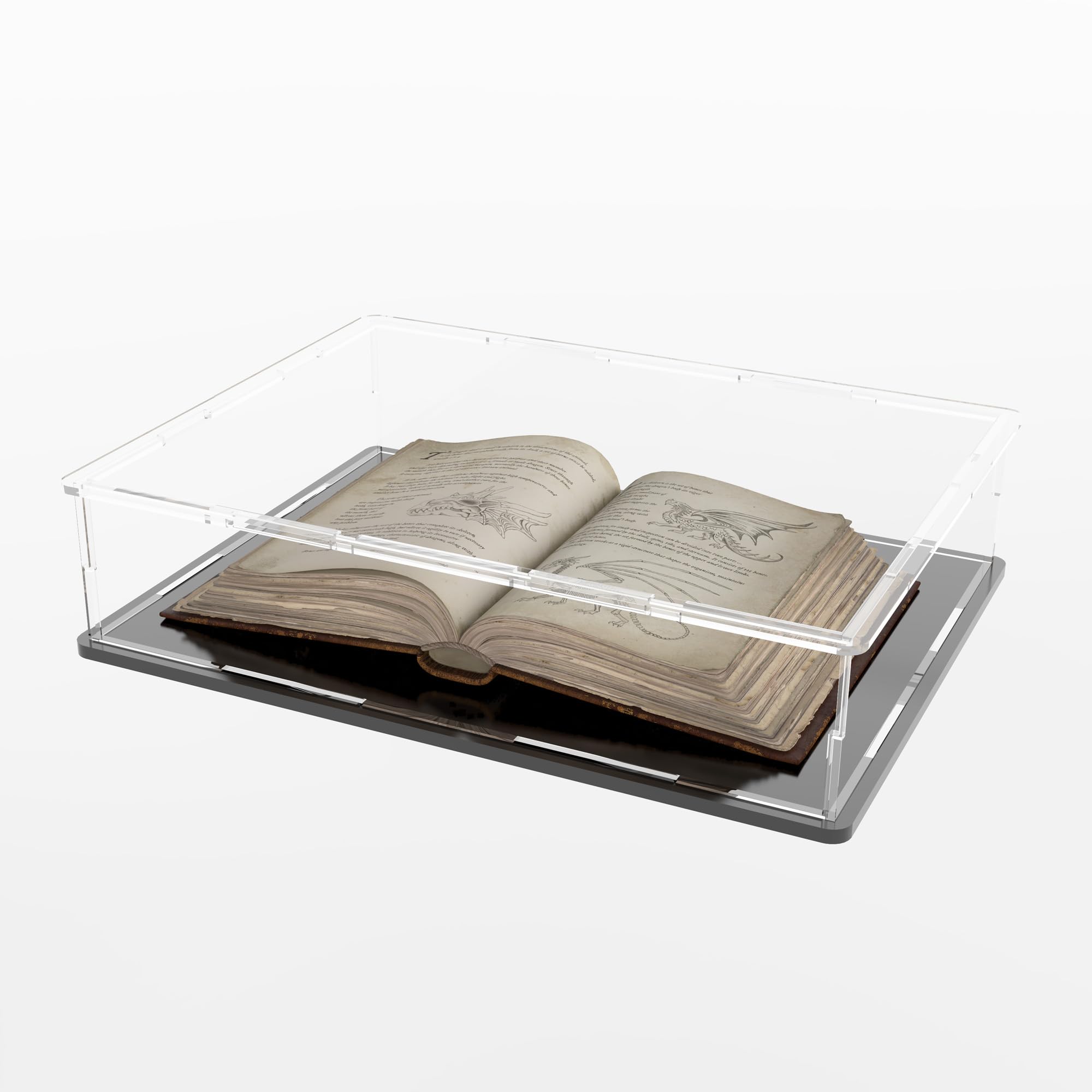 Amazon.com: CANCLEAR Acrylic Display Case for Books and Medals ...