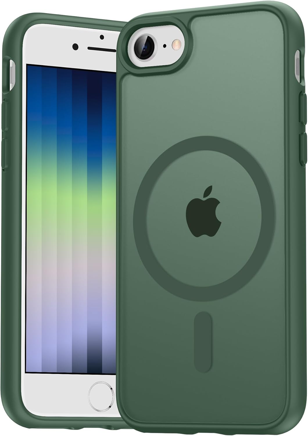 Natiiozie Magnetisch Hülle Kompatibel mit iPhone SE 3/2, iPhone 8/7, Matt Handyhülle Kompatibel ...