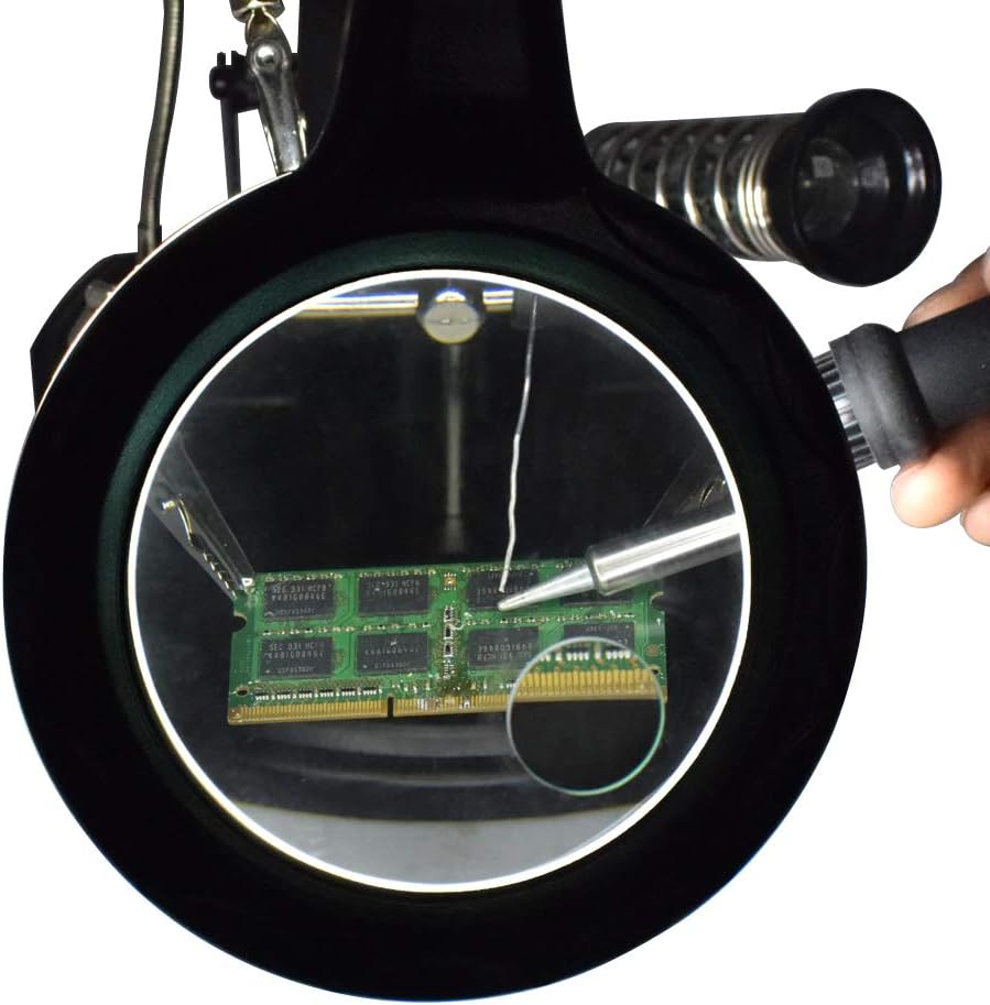 MMOBIEL LED Light Helping Hand Magnifier Station for Soldering ...