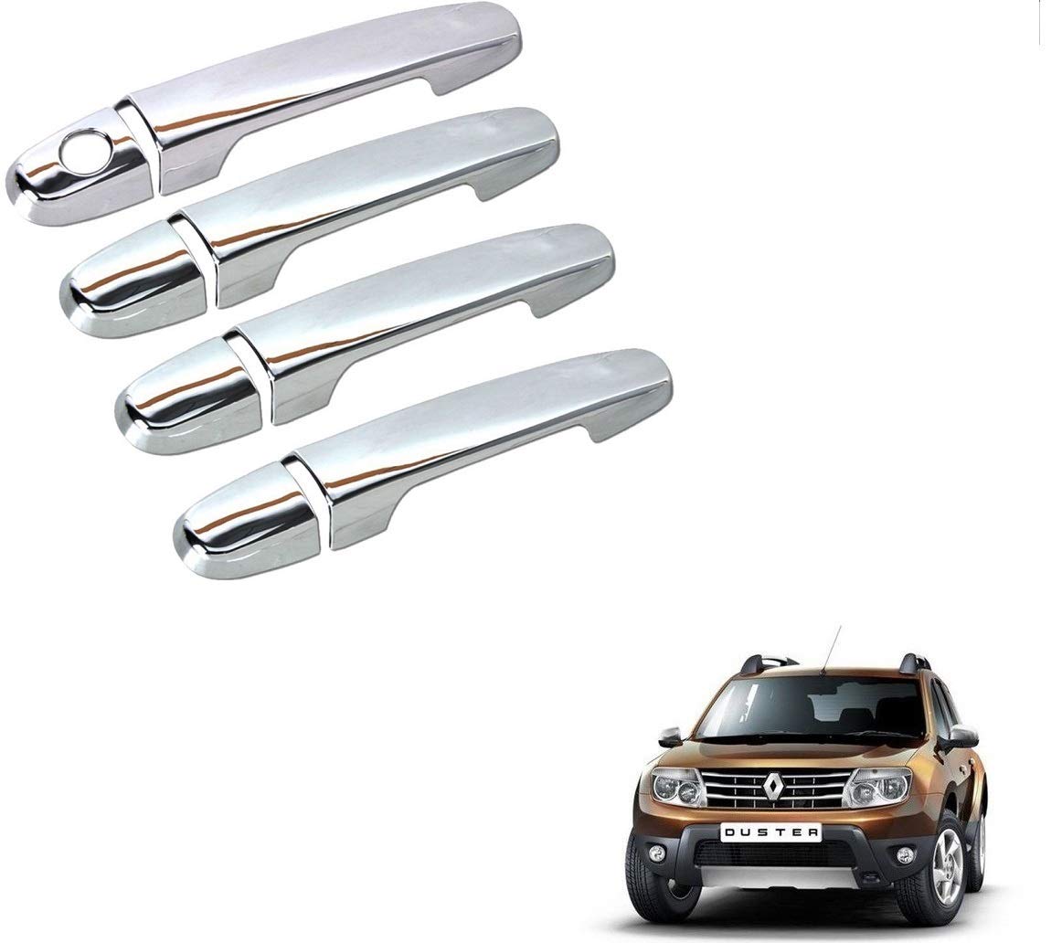 Kozdiko Chrome Handles Door Latch Cover Set of 4 Pcs for Renault Duster ...