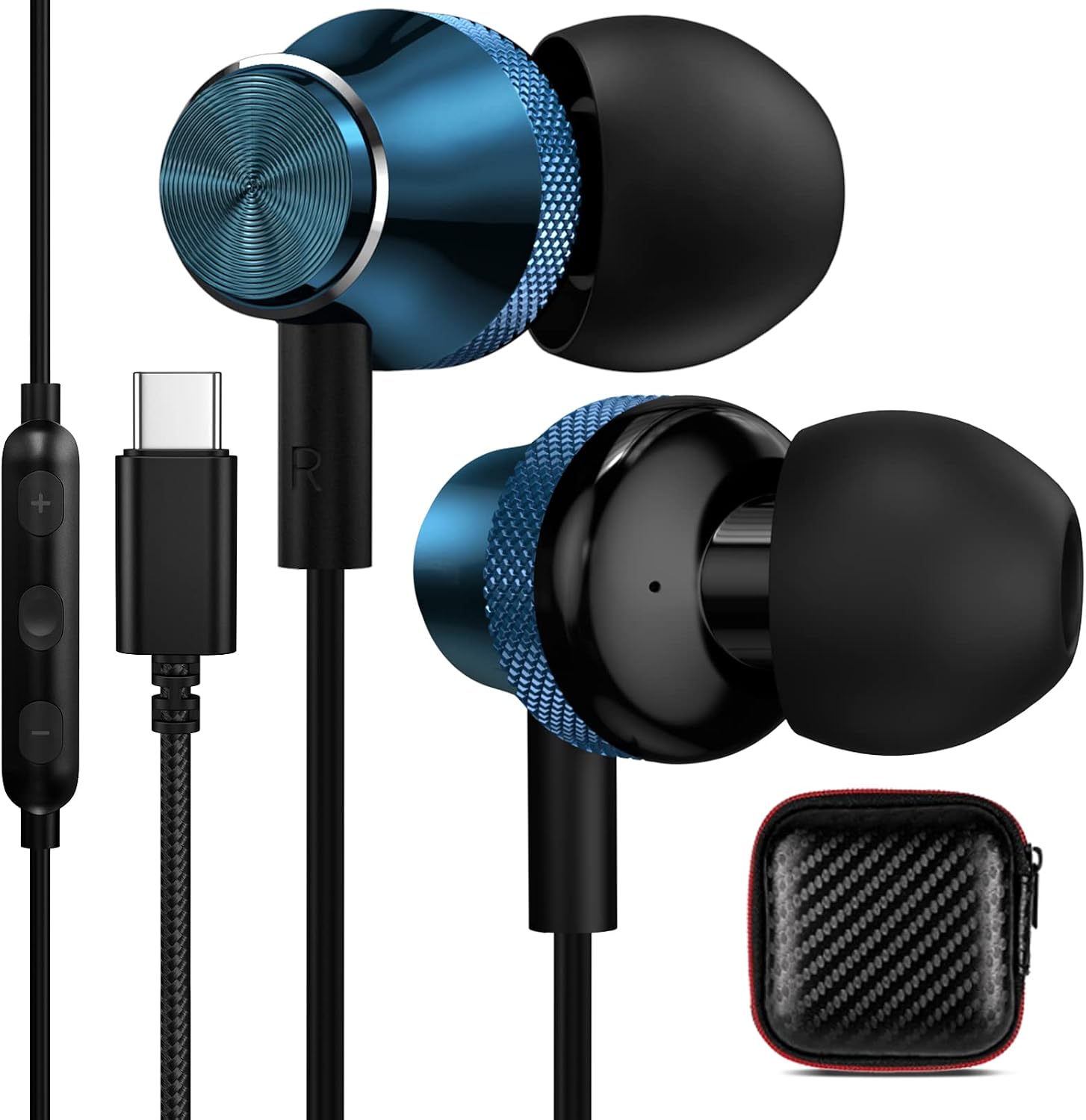 Amazon.com: USB C Headphone COOYA USB Type C Wired Earbuds for Samsung ...