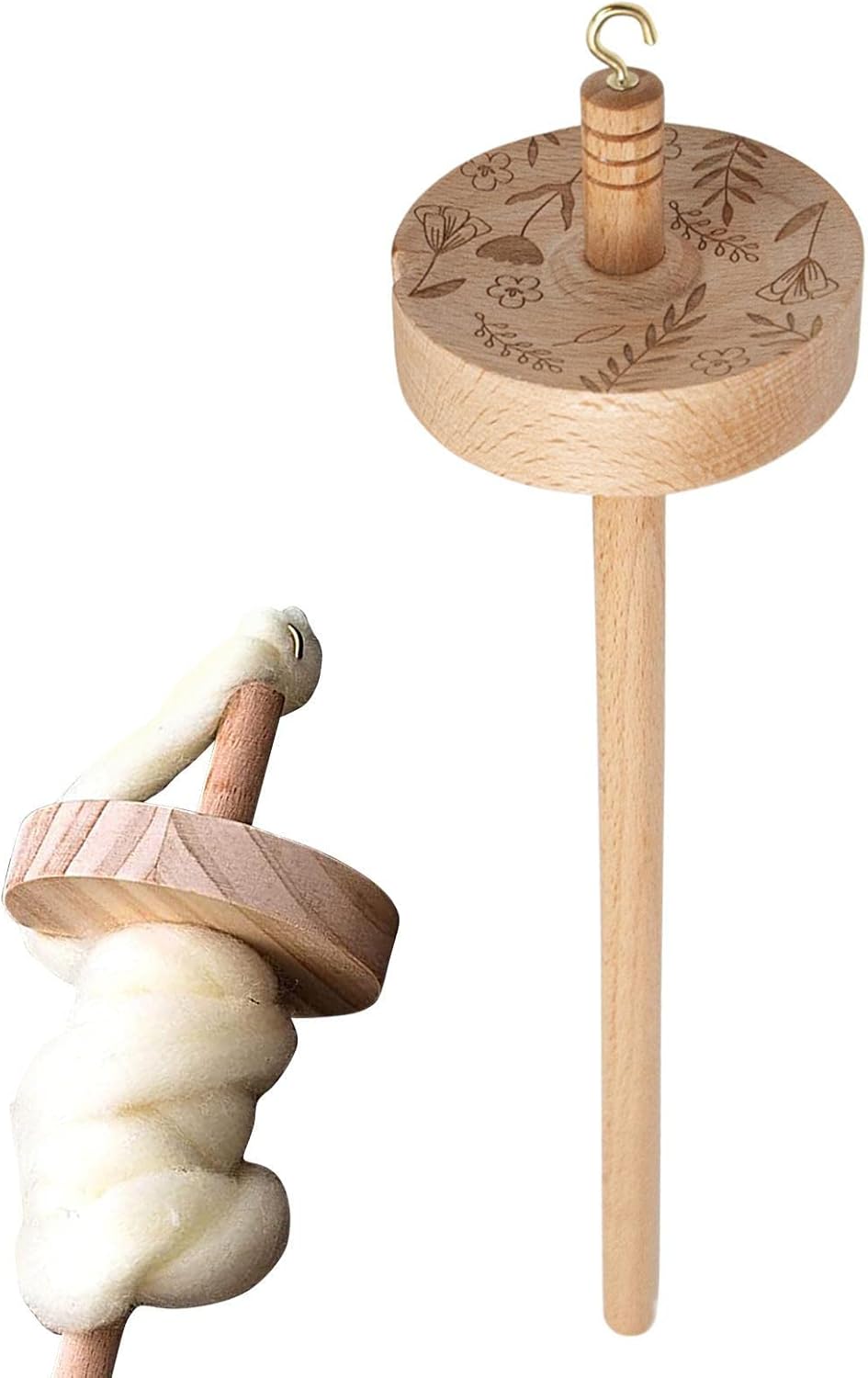 Whorl Drop Spindle, Top Whorl Drop Spindle, Ergonomic Carved for ...