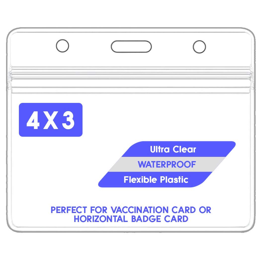 Hagor CDC Vaccination Card Protector 4 X 3 Inch Thick Immunization ...
