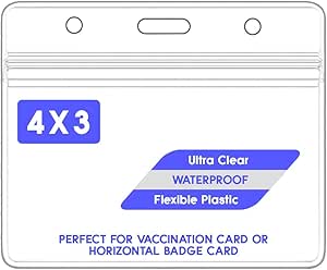 Amazon.com : Hagor CDC Vaccination Card Protector 4 X 3 Inch Thick ...