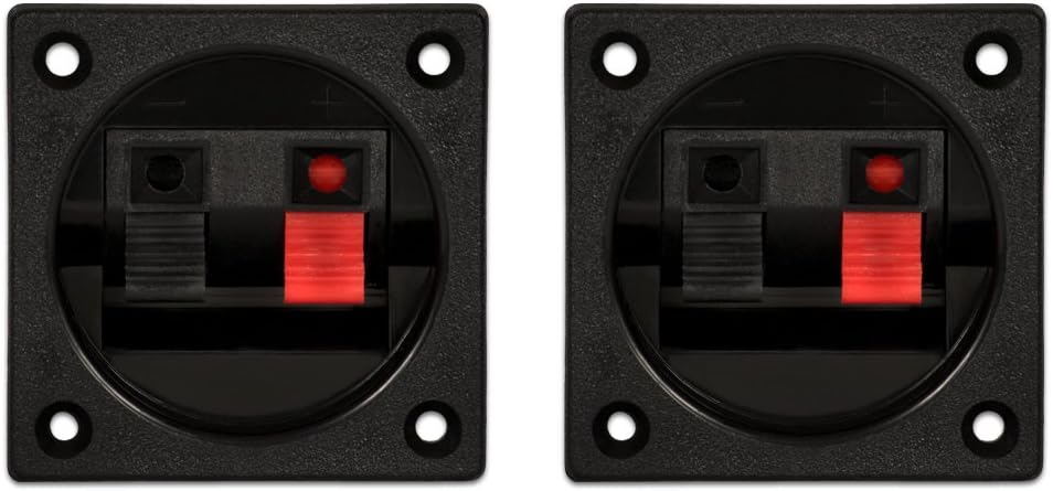 Amazon.com: Goldwood Sound Speaker Box Terminal Cups 2 Square Power ...