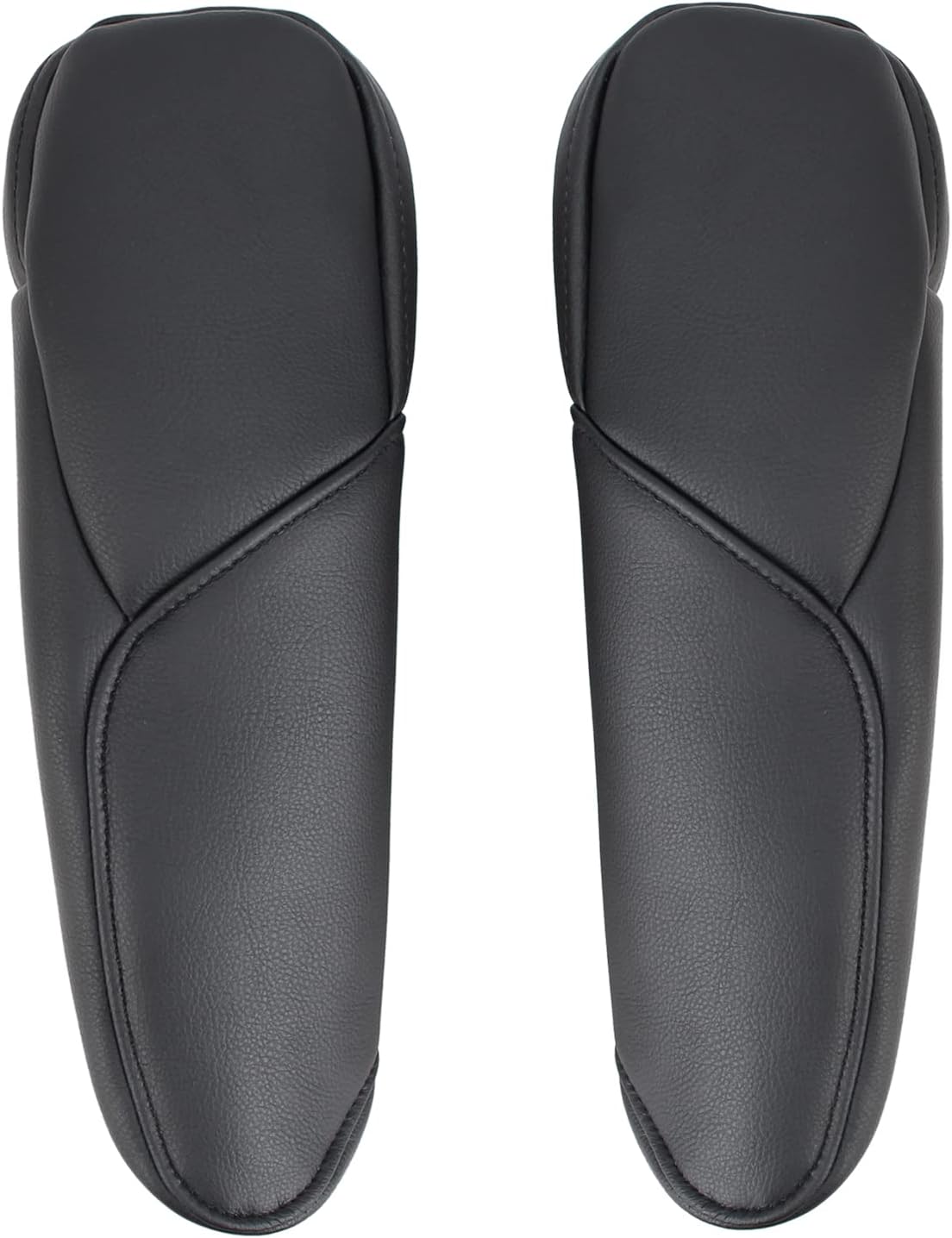 AUTOKAY Black Leather Front Seat Armrest Cover Fits for Honda CR-V CRV ...