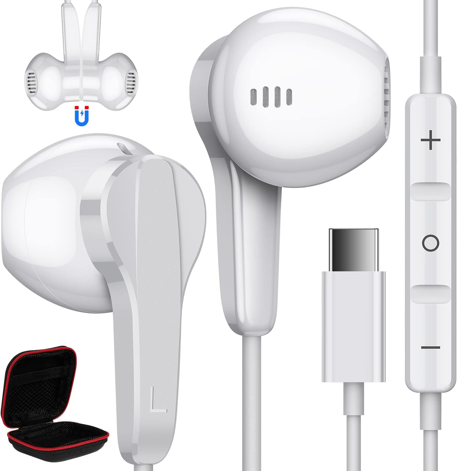 Amazon.com: GOOGLE Earbuds Wired Headset USB-C, Comfortable Fit, Inline ...