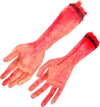 Amazon.com: EXCEART 2pcs Bloody Hand Ornament Home Decorations Scary ...