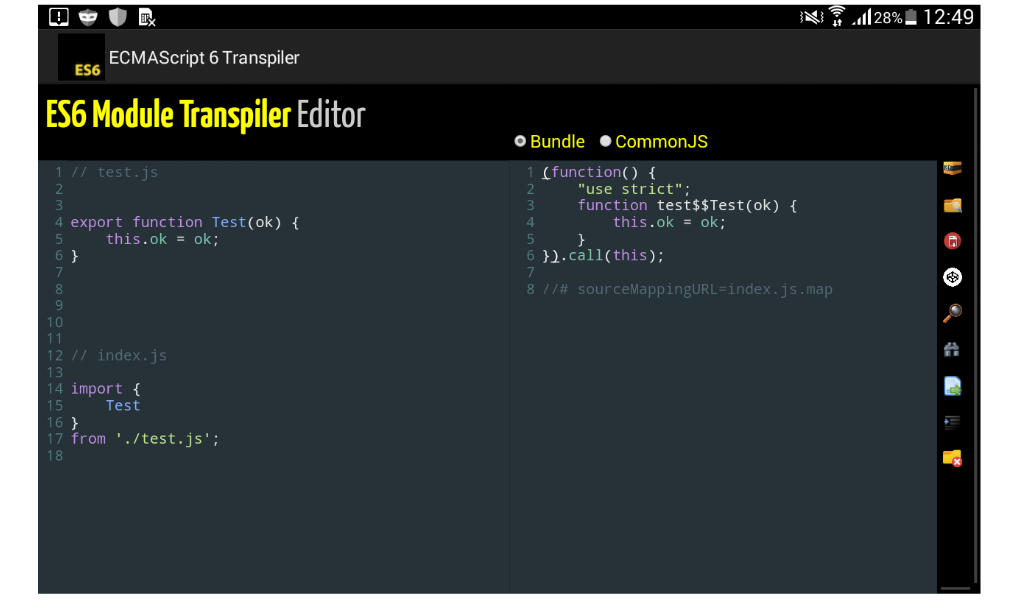 ECMAScript 6 transpiler Editor - App on Amazon Appstore