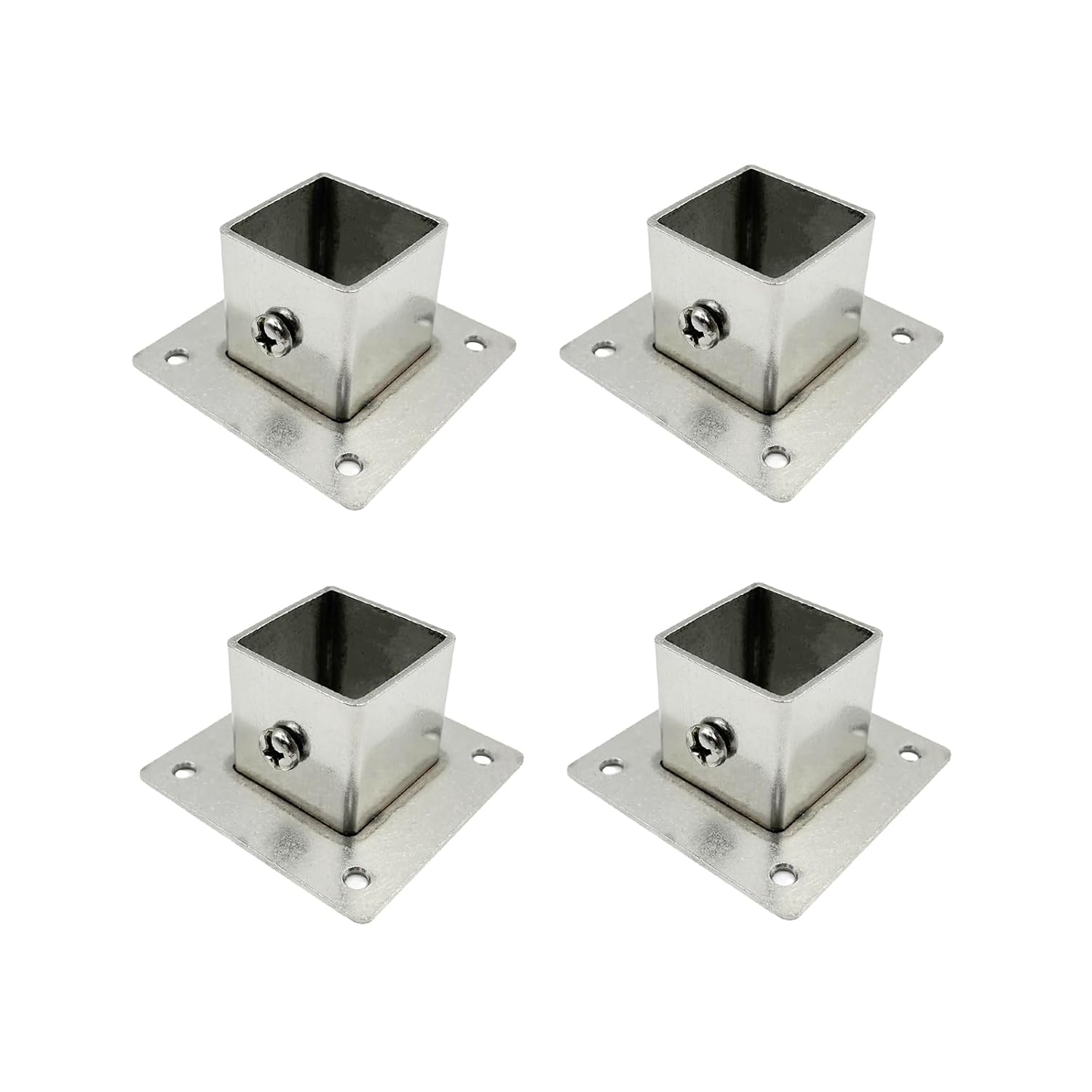 Yuqim 4 Pack Post Bases Square Deck Post Brackets Post Anchors Heavy ...