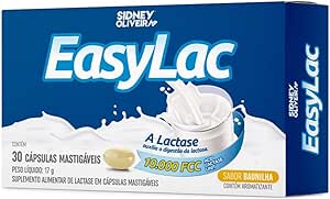 Easylac Lactase 10.000 Fcc 30 cápsulas Sidney Oliveira | Amazon.com.br