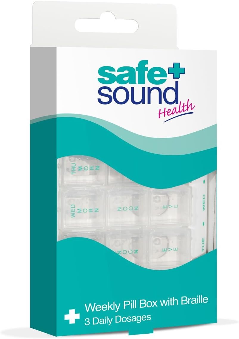 Safe and Sound Weekly Pill Organiser, 3 Compartments Per Daily ...
