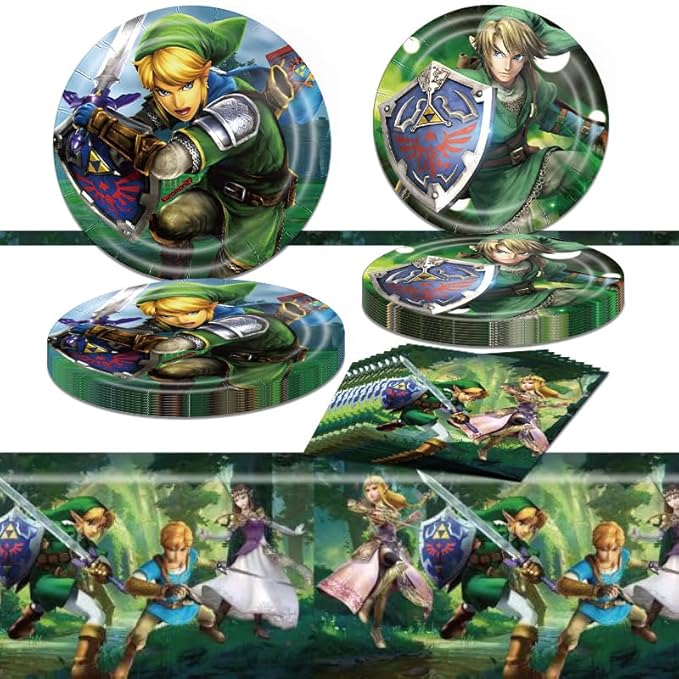 Amazon.com: Legend Game Birthday Party Supplies, 20 Plates, 20 Napkins ...
