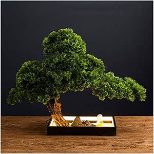 Amazon.com: Artificial Bonsai Tree Green Plant Simulation - Enhance ...