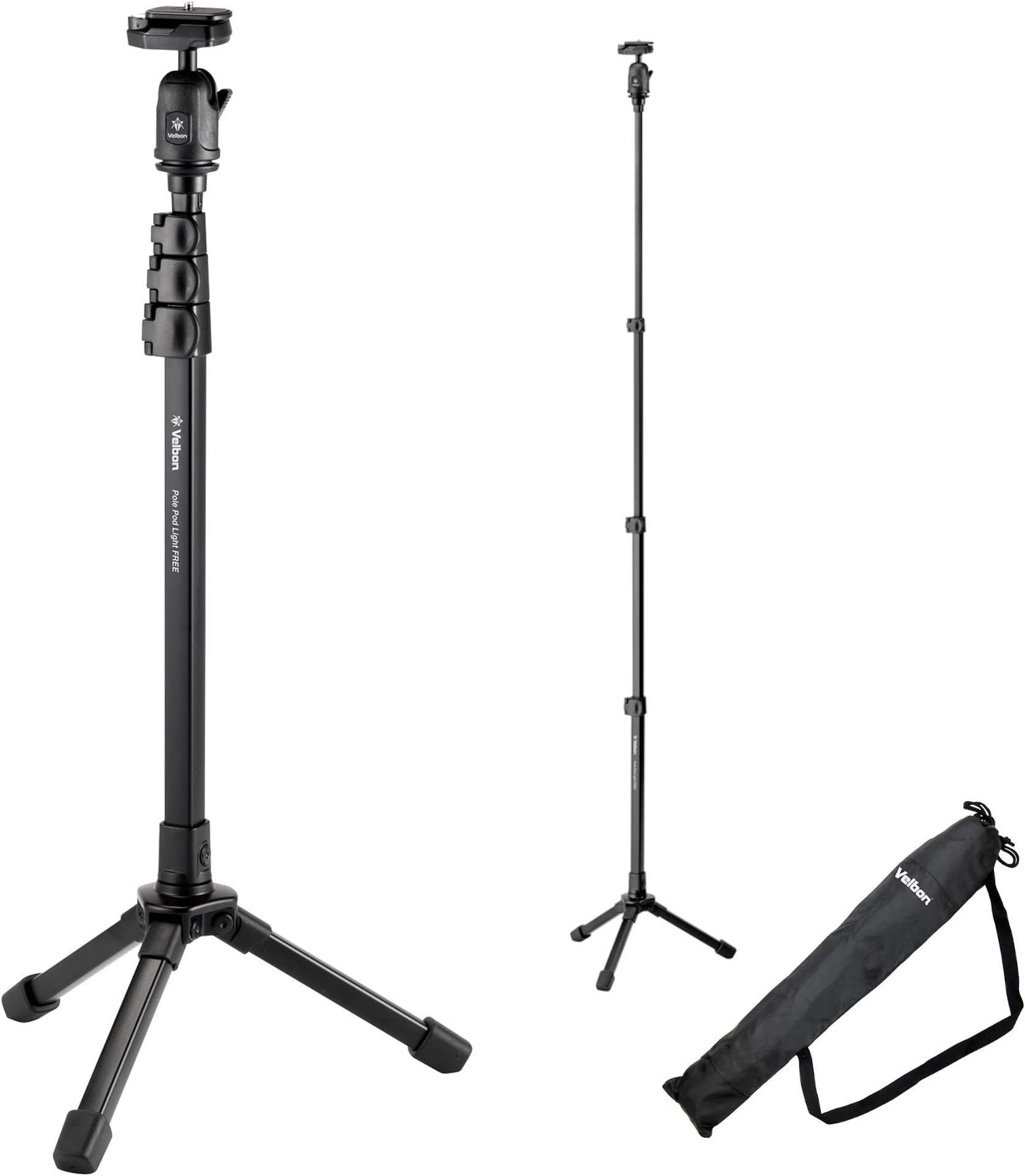 Amazon.co.jp: ベルボン 【Amazon.co.jp限定】Velbon スタンド型一脚 ポールポッド ライト フリー AZ 4段 ...