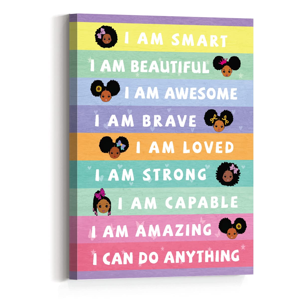 Snapklik.com : Affirmation Wall Decor,I Am Smart Black Girl Affirmation ...