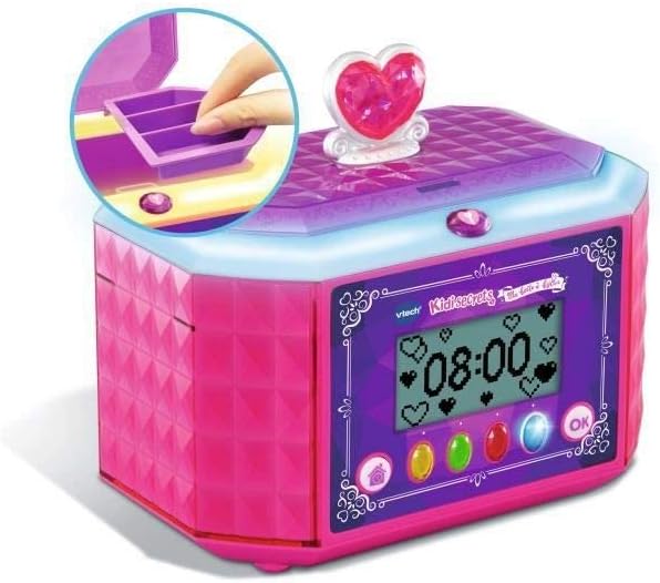 VTech - KidiSecrets, Ma Boîte à Bijoux Rose, Coffre-Fort Secret 8 en 1 ...