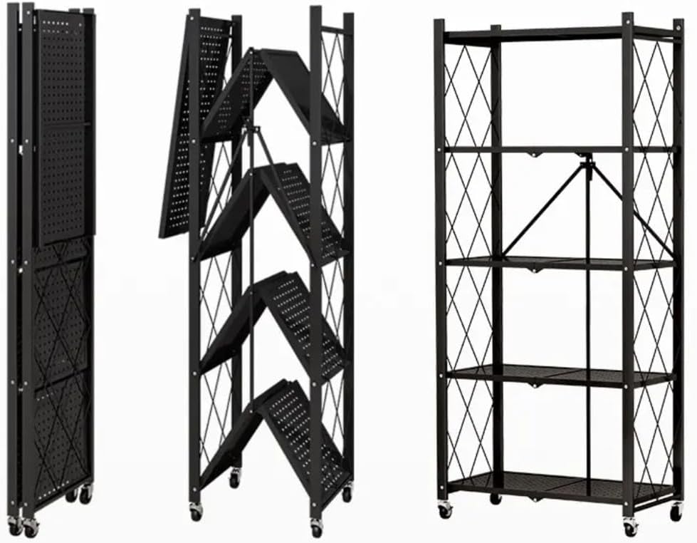 Amazon.com: YBSGJS Folding Storage Rack, Installation Free Storage Rack ...