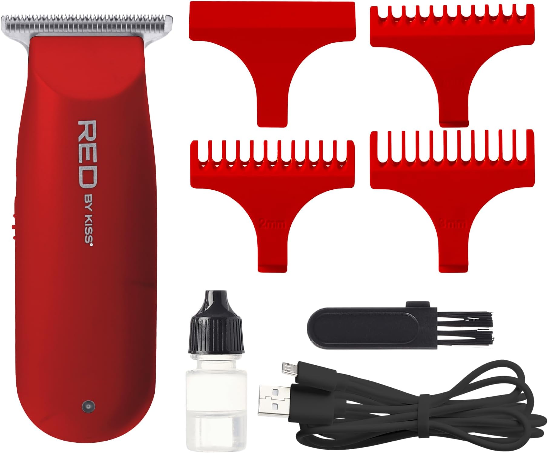 Amazon.com: Red by Kiss Hair Clipper, Mini Cordless Hair Trimmer, Long ...