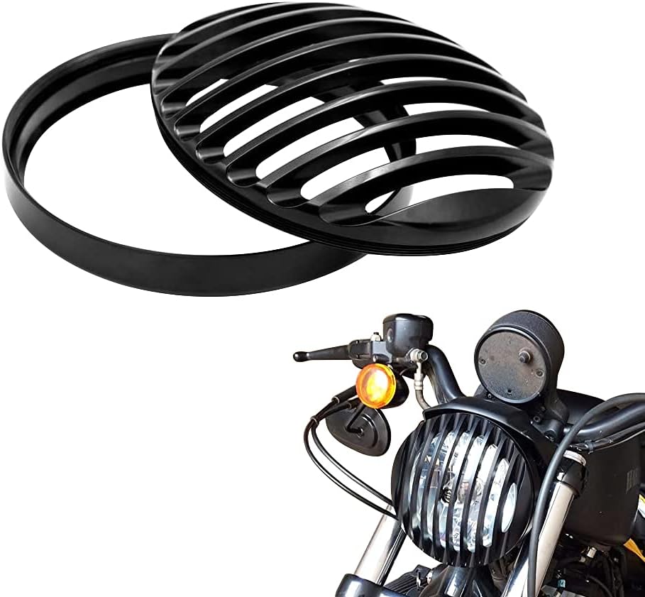 Amazon.com: Cafe racer headlight - 8" Motorcycle Headlight Grill ...