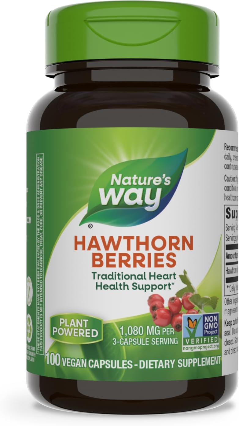 Amazon.com: Nature's Way Herbal Hawthorn Berries, Traditional Heart ...