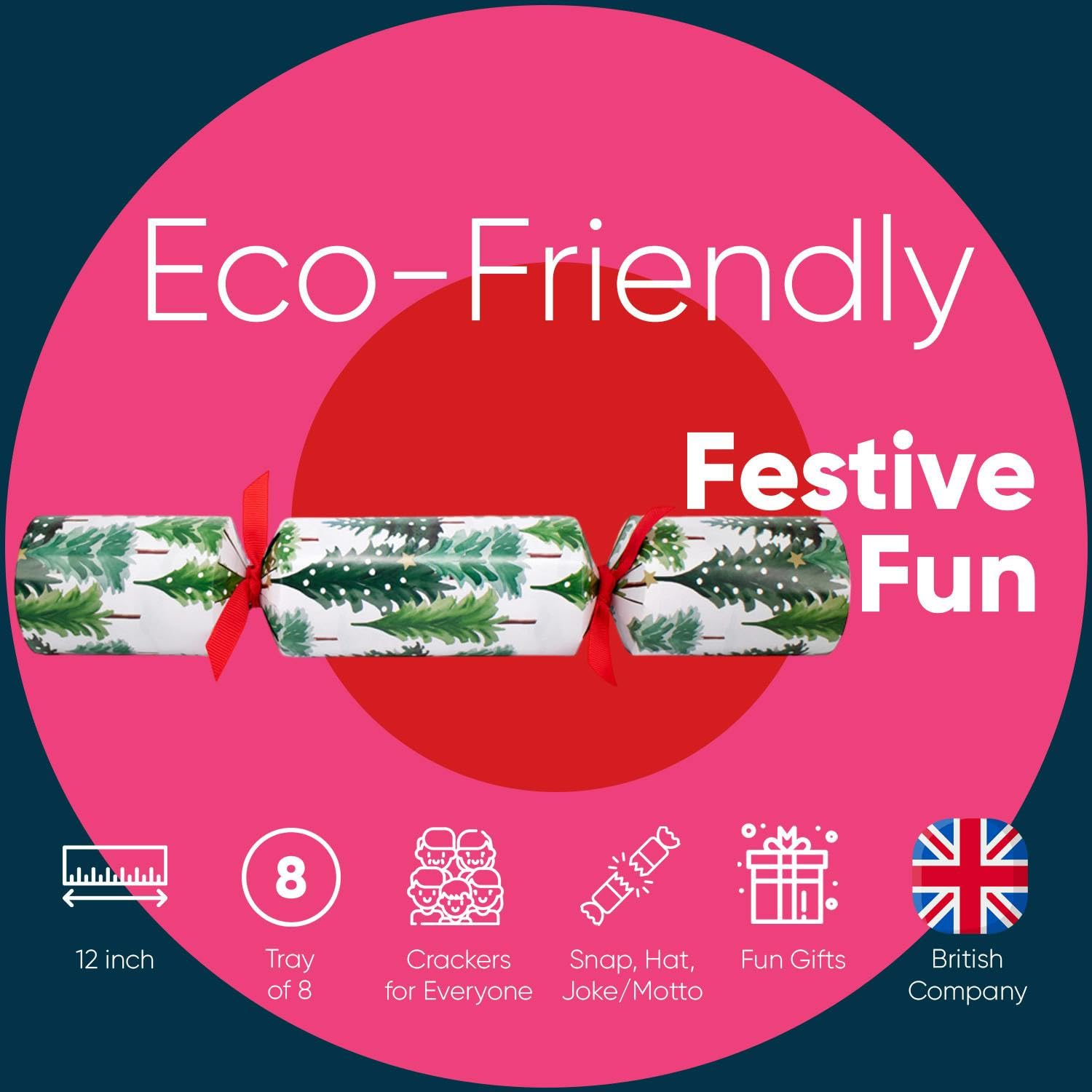 Celebration Crackers 8 x 12-Inch Eco Deluxe Cube Luxury Christmas ...