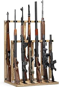 Amazon.com: amoard Indoor Gun Racks, Wooden Free Standing Heavy Duty ...