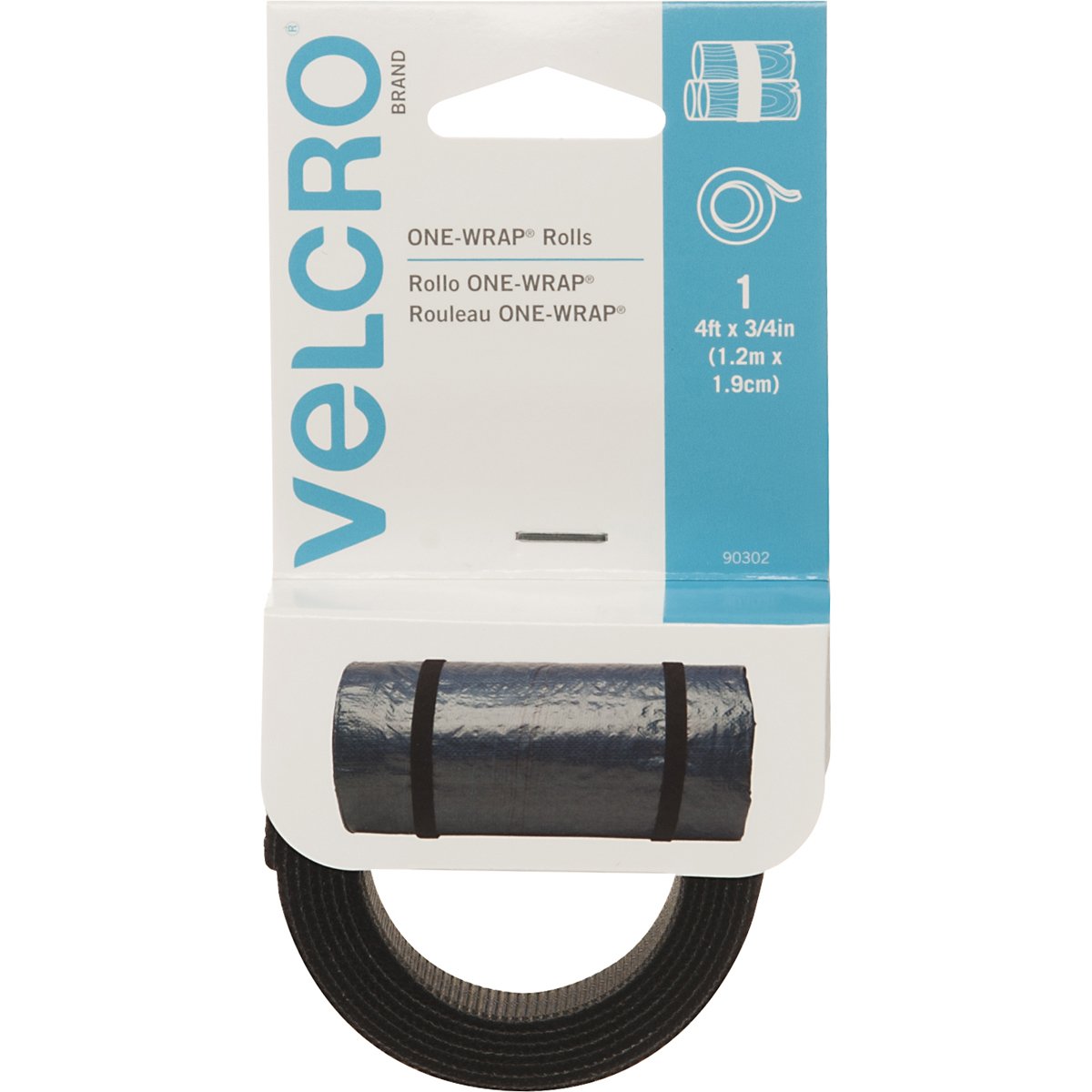 Velcro Brand One-Wrap Straps 4ft x 3/4in - Black : Amazon.in: Home ...