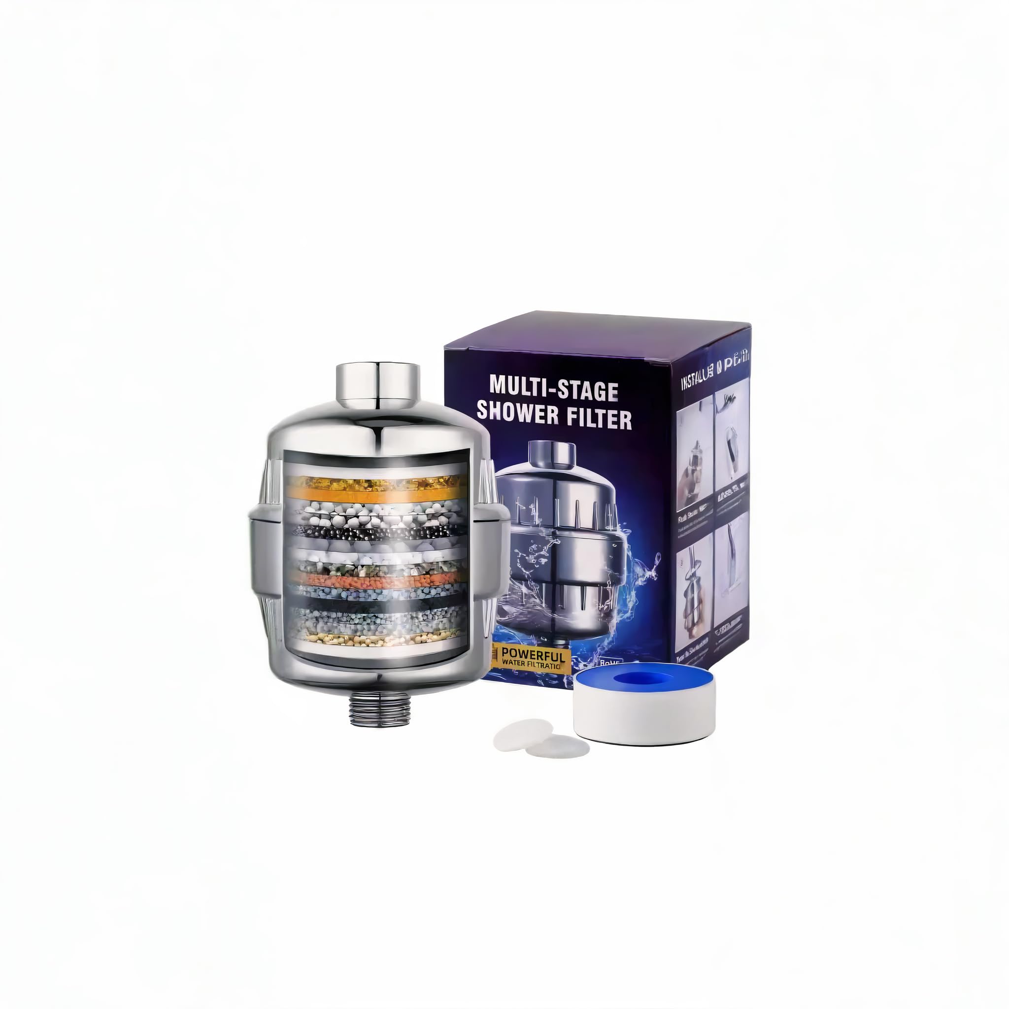 Shower Filter for Hard Water High Output Water Softener Remove Chlorine ...