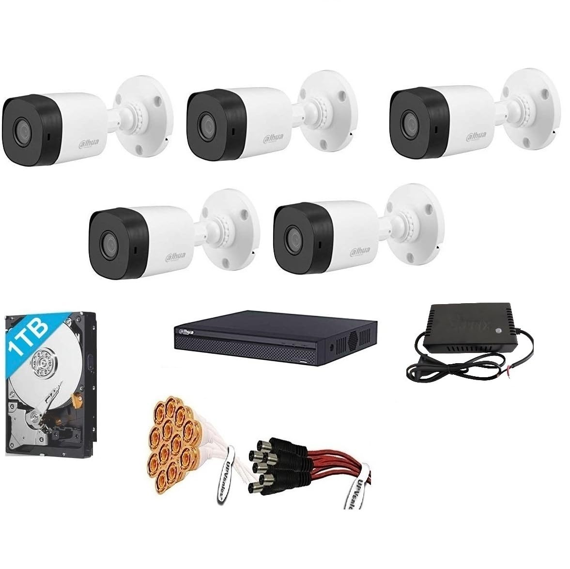 Buy Dahua 2MP with Built in Audio Night Vision Full HD 5 Nos CCTV ...