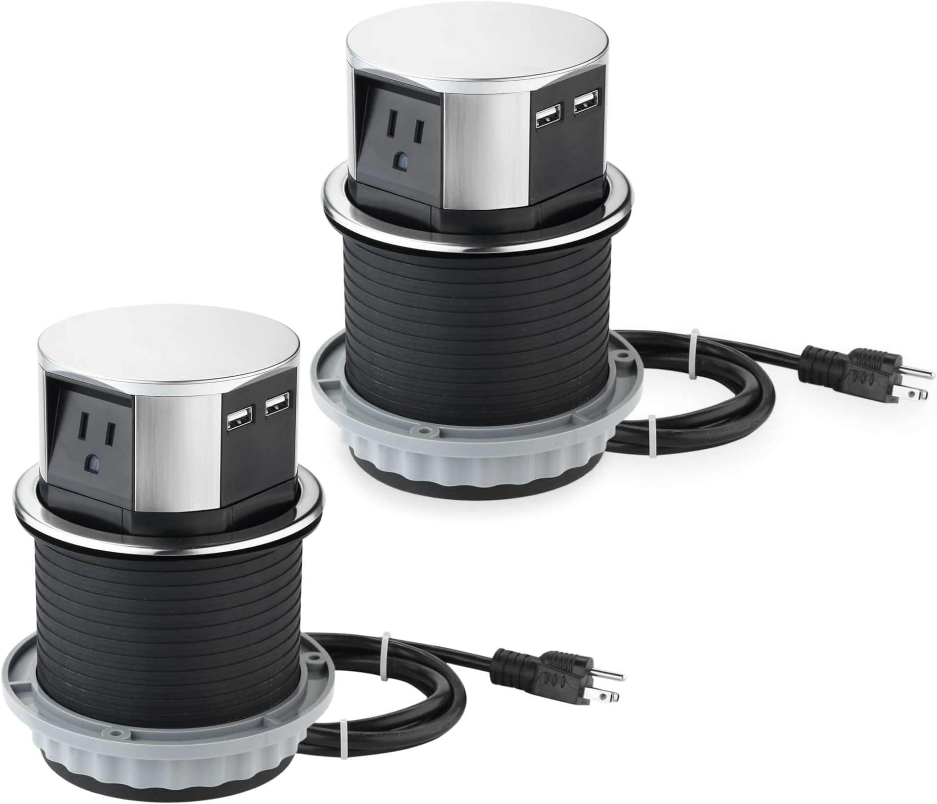 Amazon.com: Link2Home 2 Pack Space Saver Pop Up Outlet with USB, 3 ...