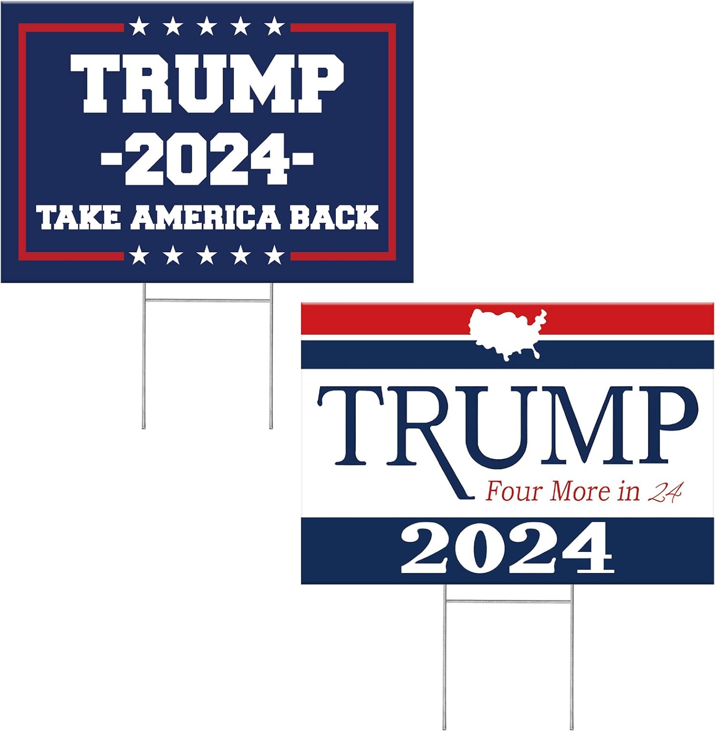 Amazon.com : Subacy 2 PCS Trump 2024 Yard Sign 17.3 * 11.8 Inches ...