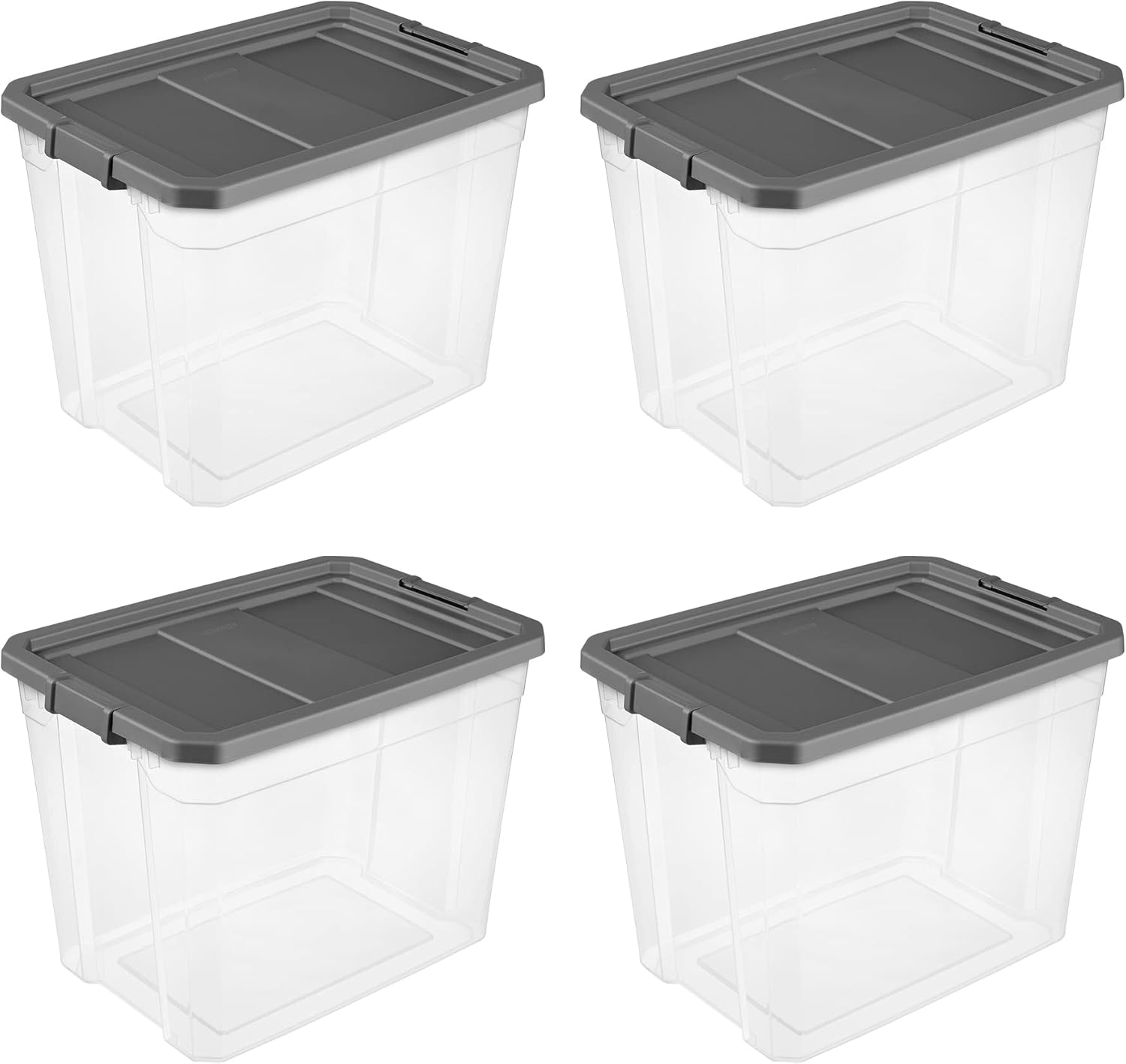 Sterilite 108 Quart Clear Stacker Modular Storage Container Tote Box ...