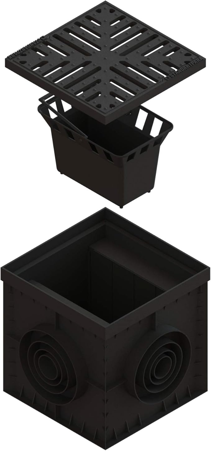 Amazon.com: Vodaland - 12x12 Catch Basin with Ductile Cast Iron Grate ...
