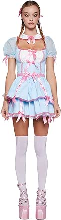 Amazon.com: Dolls Kill Doll Behavior Costume Set by Trickz N’ Treatz – Women’s Babydoll Dress ...