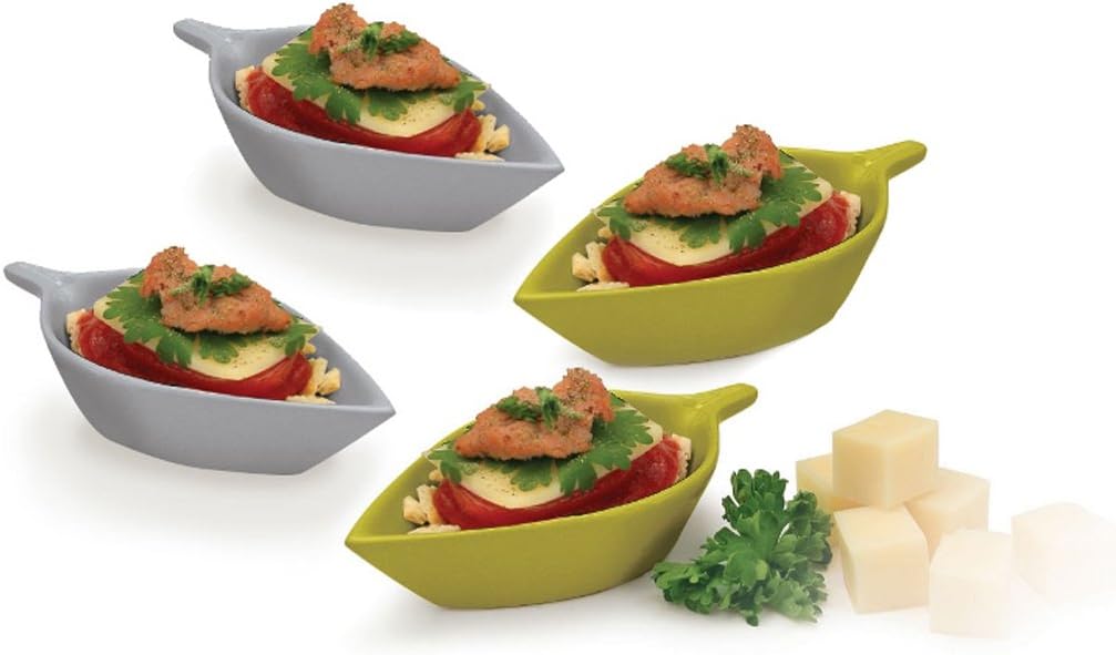 Amazon.com: Starfrit Gourmet Ceramic Tapas Spoons Leaf shape, Set of 4 ...