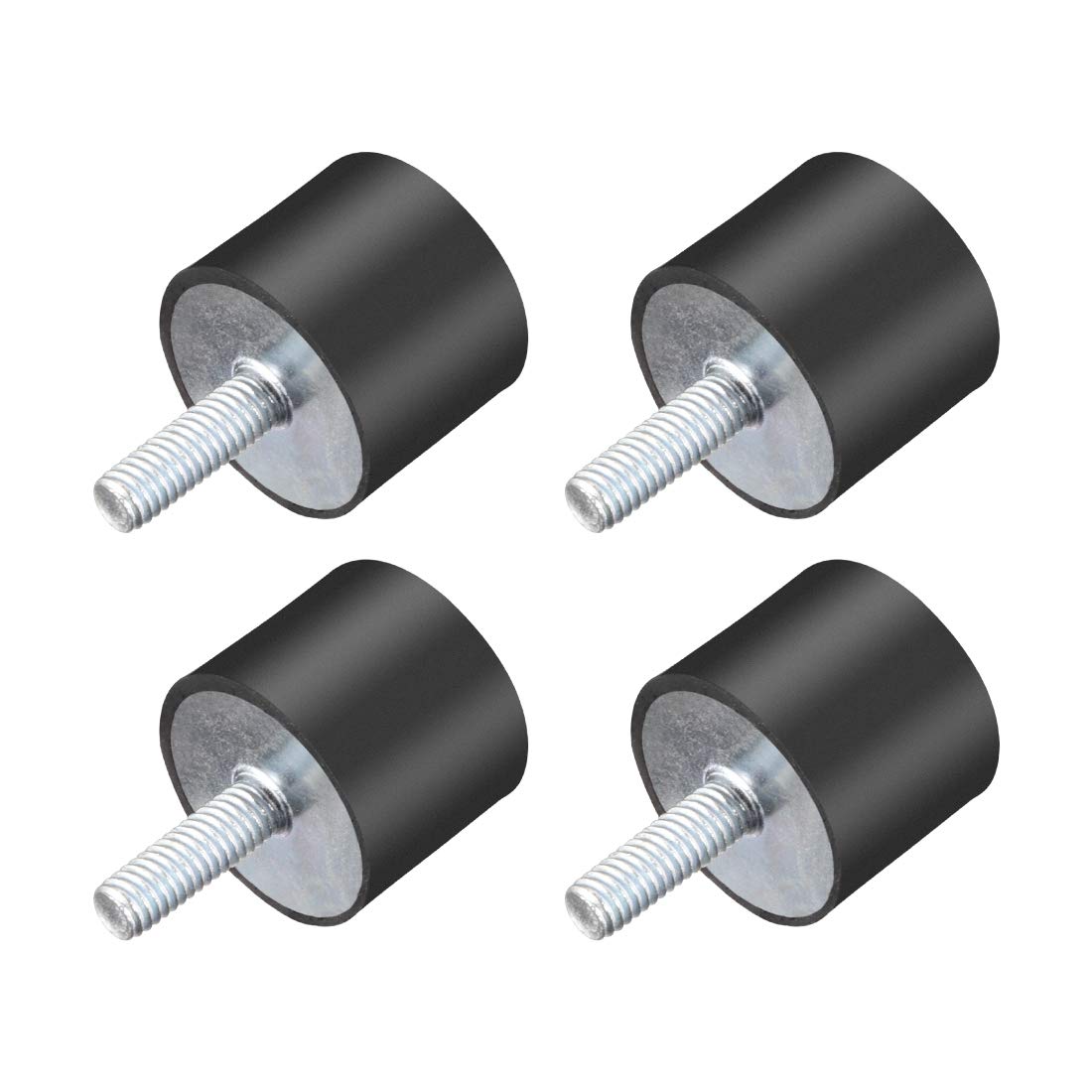 uxcell M6 Thread Rubber Mounts,Vibration Isolators,Cylindrical Shock ...