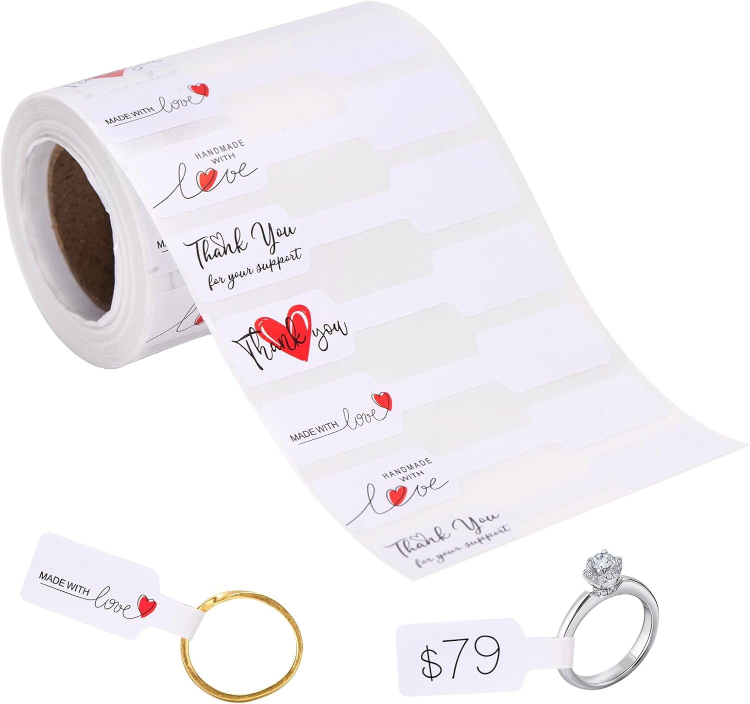 Amazon.com : joycraft 500Pcs Jewelry Price Tags Stickers, 4 Styles ...