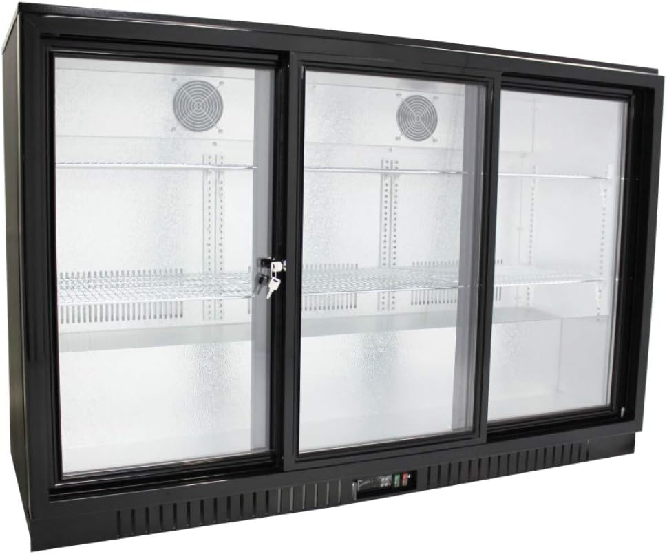 Amazon.com: 3-door Glass Front Back Bar Beverage Cooler; 54" Wide ...