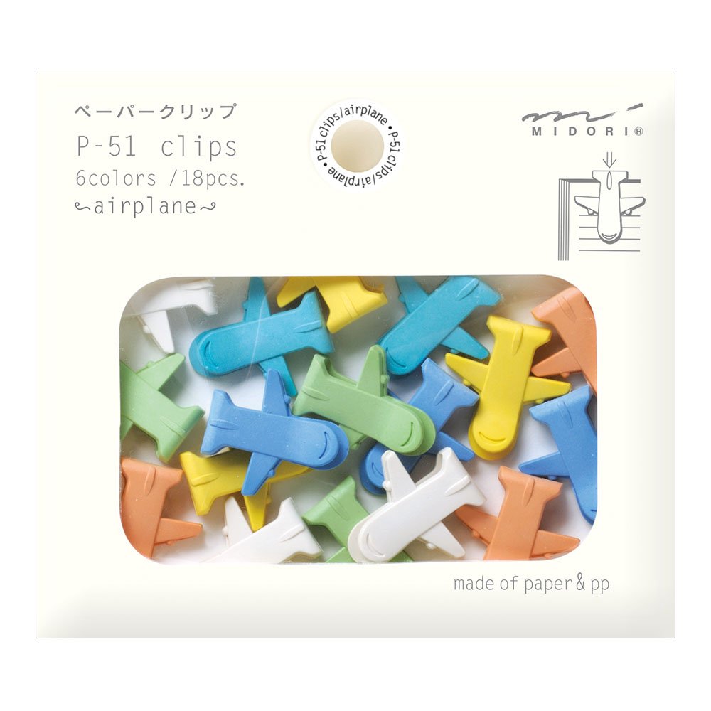 Midori Paper Clips, Airplane, 18 Pieces (43320006) : Amazon.in: Office ...