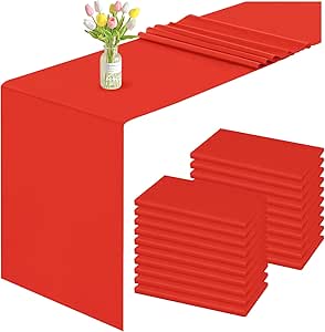 Amazon.com: 20 Pcs Disposable Plastic Table Runner 14 x 108 Inch , Long ...