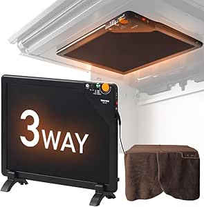 Amazon.co.jp: seathestars Desk Heater, Panel Heater, Energy Saving, 3 ...