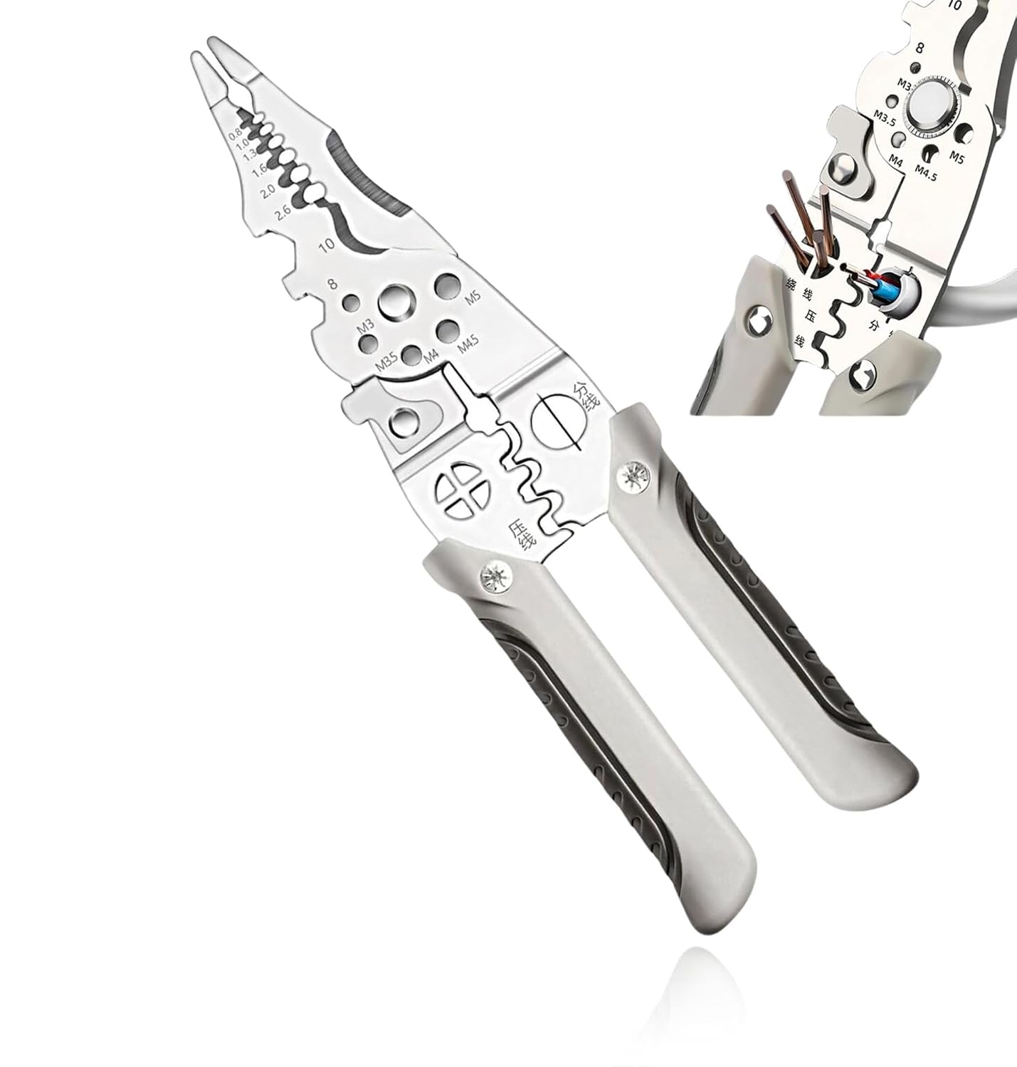 Homdum 27 in 1 Multifunctional Wire Stripper Crimper Cable Cutter ...