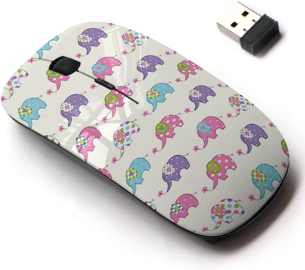 Amazon.com: CJCBROES 2.4G Wireless Mouse with Cute Pattern Design for ...