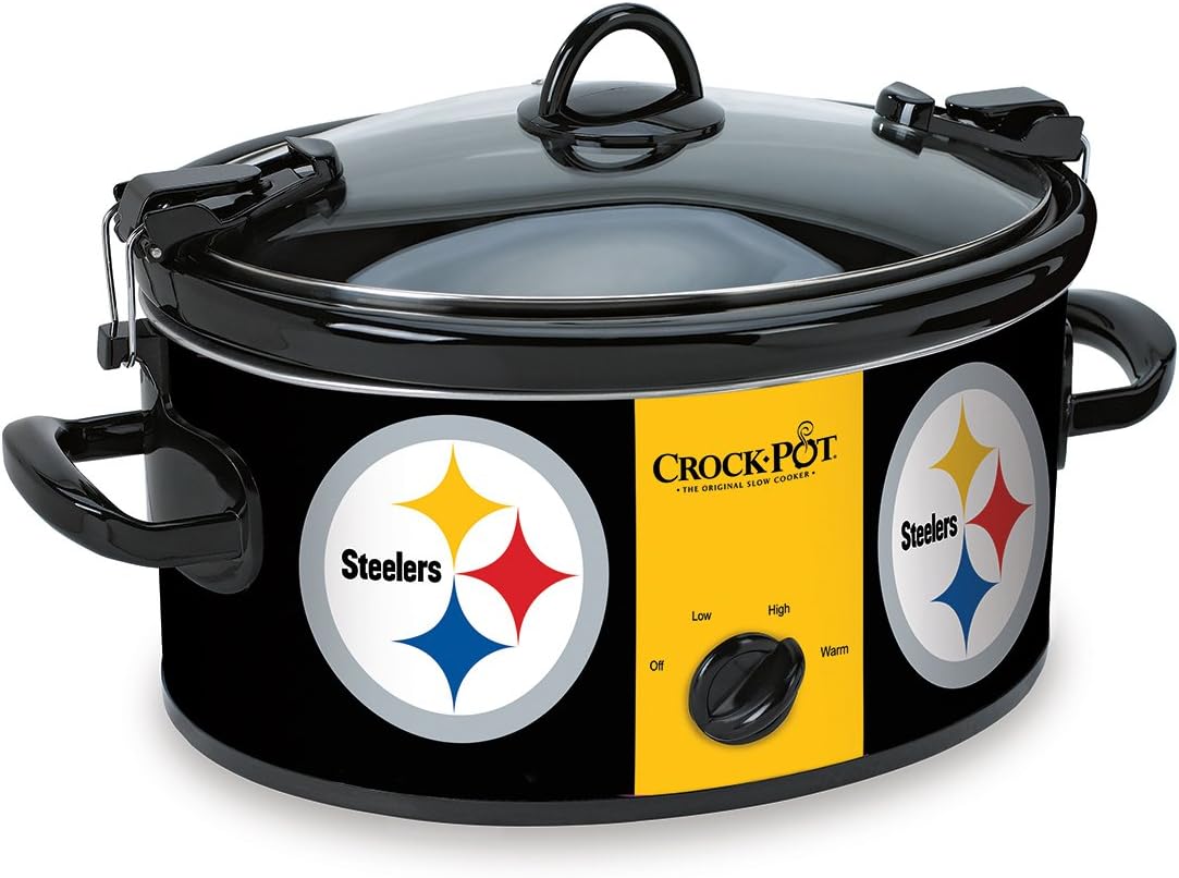 Amazon.com: Crock-Pot Pittsburgh Steelers NFL 6-Quart Cook & Carry Slow ...