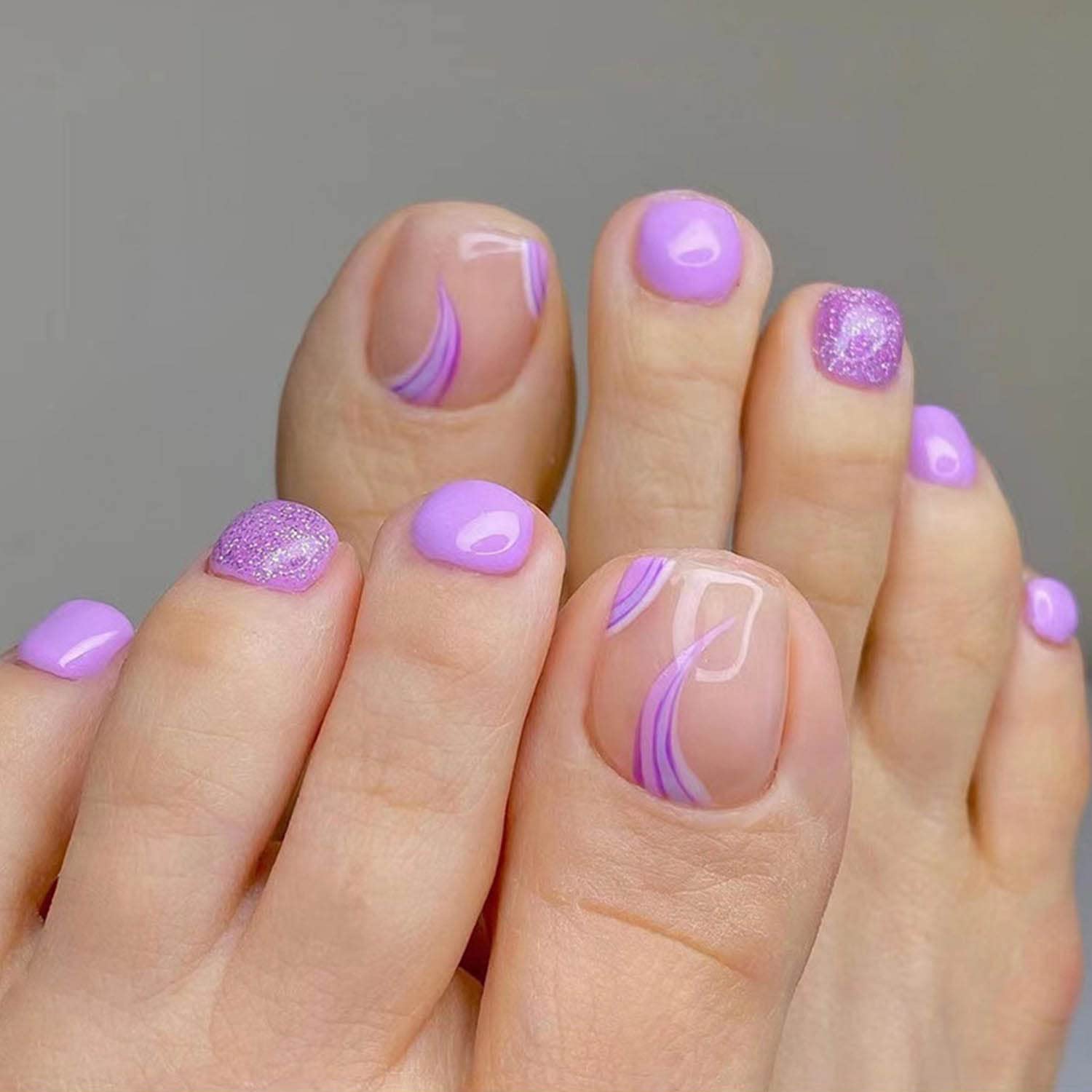 Purple Pedicure Designs